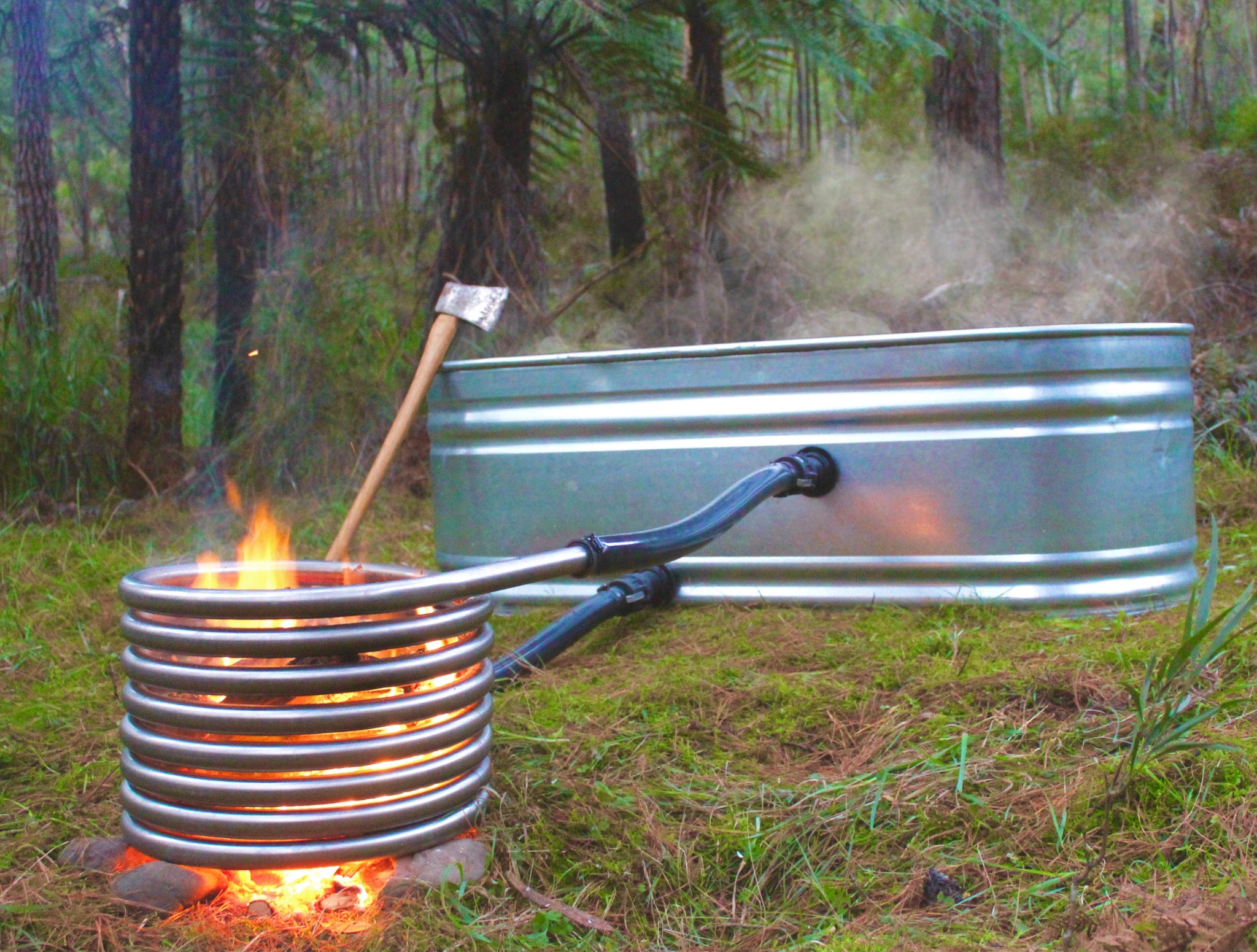 Wood Fired Coil Kit – Salty Barrel Hot Tubs